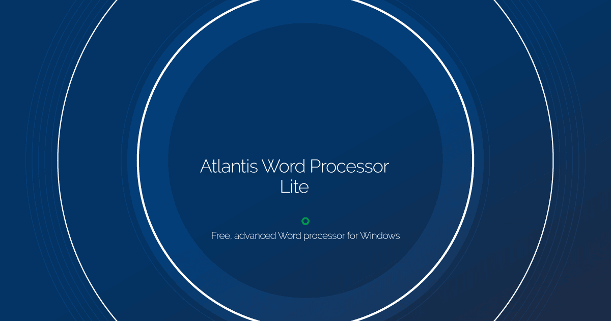 Atlantis Word Processor Lite download latest version