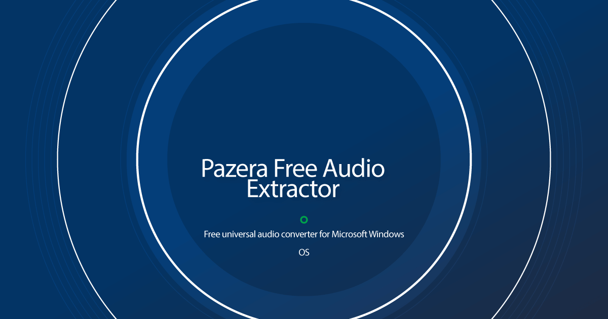 Pazera Free Audio Extractor download latest version